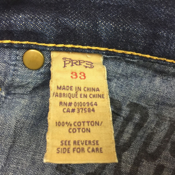 PRPS | Jeans | Prps Demon Fit Selvedge Dark Denim Jeans Size 33 | Poshmark